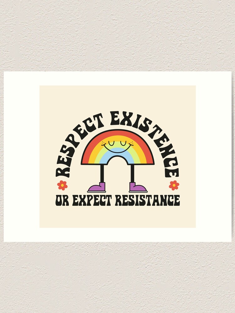 "Respect Existence or Expect Resistance Sticker | LGBTQ rainbow ...