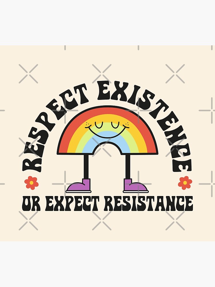 "Respect Existence or Expect Resistance Sticker | LGBTQ rainbow ...