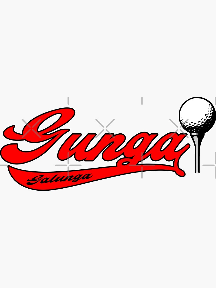 "Gunga Galunga Golf RED" Sticker for Sale by GentryRacing | Redbubble