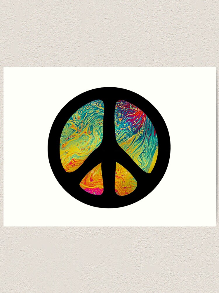 "Peace Out in Blue" Art Print by Swigalicious | Redbubble