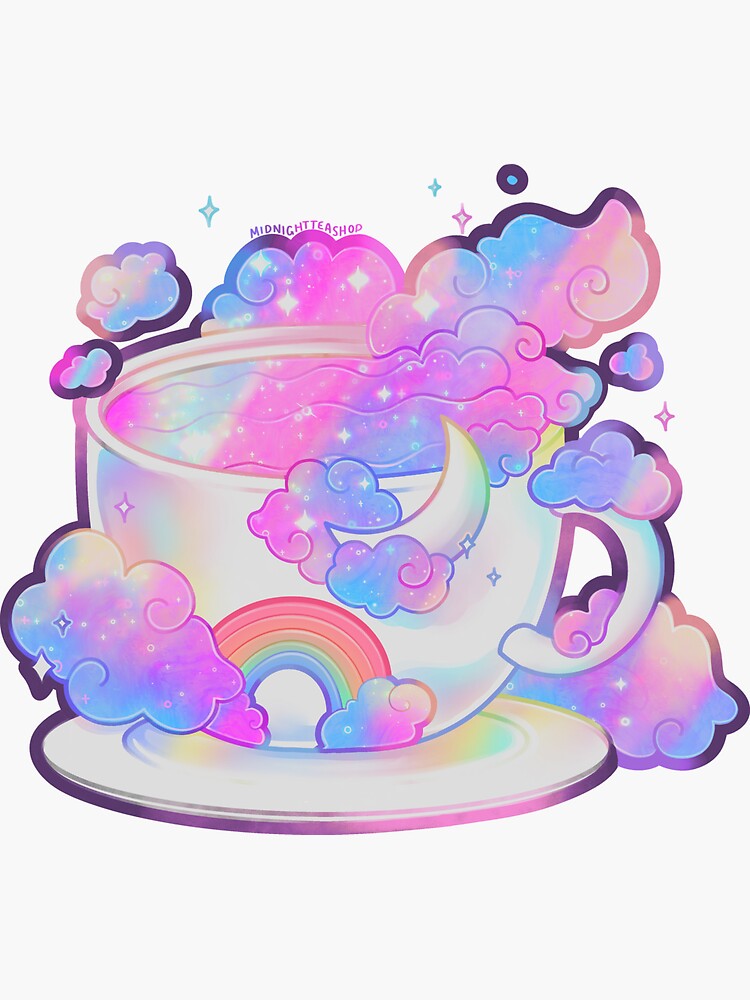 "Rainbow Tea" Sticker for Sale by MidnightTeashop | Redbubble