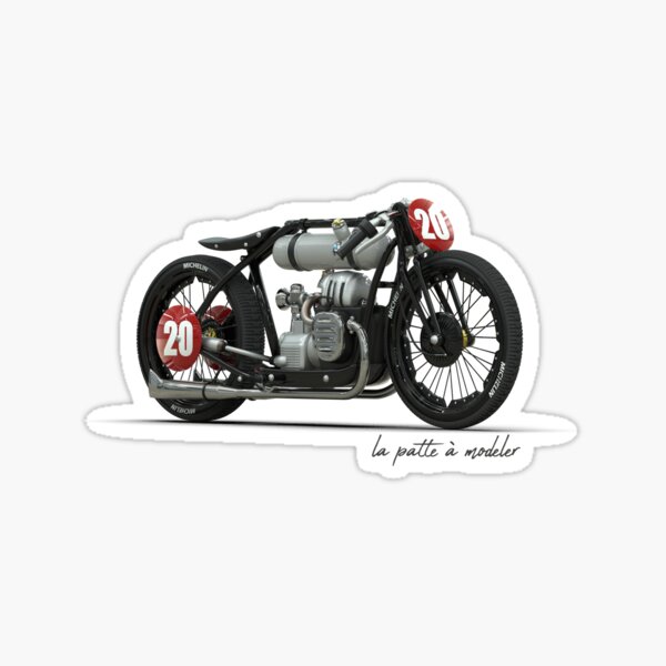 "Vintage Motorcycle" Sticker for Sale by LaPatteAModeler | Redbubble