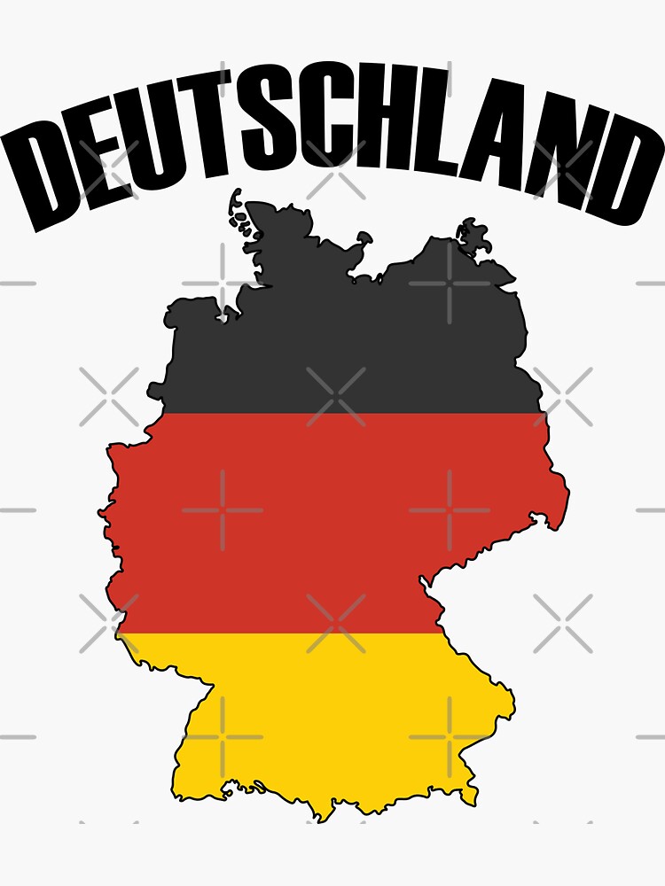 "Deutschland Map - German Flag - Germany Travel" Sticker for Sale by ...