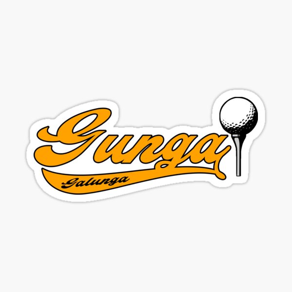 "Gunga Galunga Golf ORANGE" Sticker for Sale by GentryRacing | Redbubble
