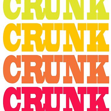"CRUNK" Sticker for Sale by AVOGATO KITTY KAT CAT | Redbubble