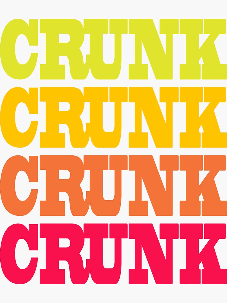 "CRUNK" Sticker for Sale by AVOGATO KITTY KAT CAT | Redbubble