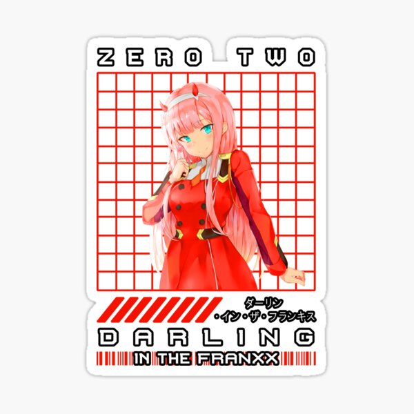 "DARLING IN THE FRANXX - ZERO TWO" Sticker for Sale by TRIANGLEDOWN ...