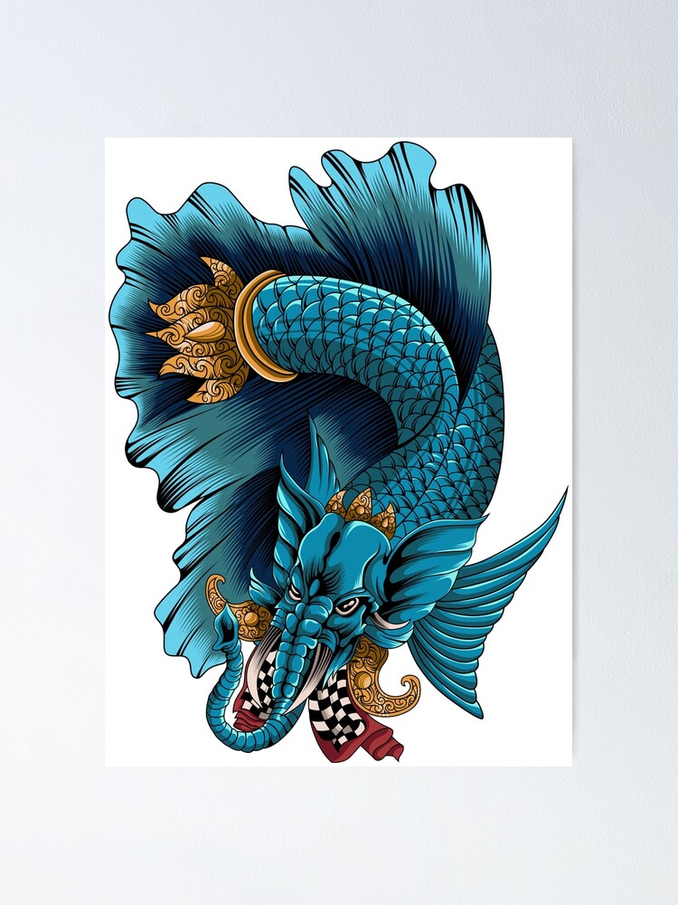 "Gajah Mina" Poster for Sale by auroradesignco | Redbubble