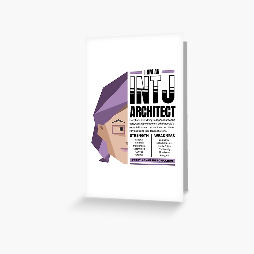 "INTJ - Architect Personality Female | MBTI Series" Greeting Card by ...