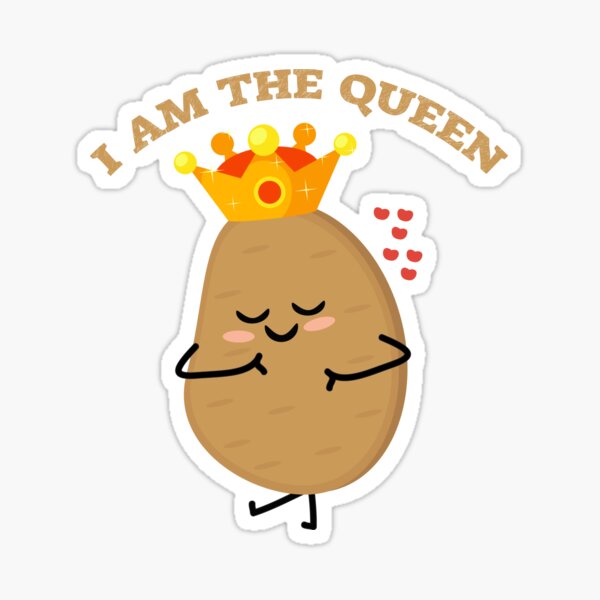 "Cute Potato Queen" Sticker for Sale by FruiToon | Redbubble
