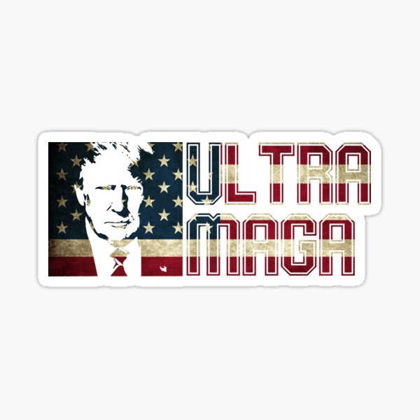 "Maga Ultra Maga" Sticker for Sale by gregohno | Redbubble