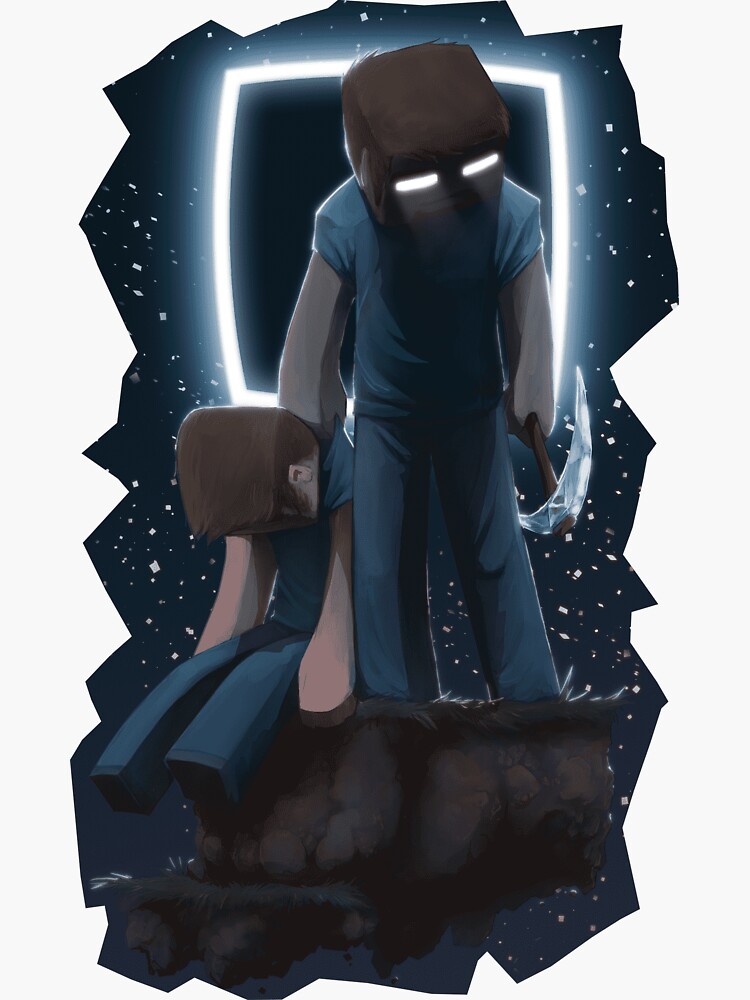 "Herobrine" Sticker for Sale by Jujulagrande | Redbubble