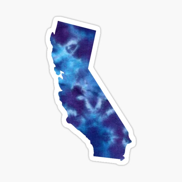 "California Tie Dye State Outline" Sticker by laurajoy16 | Redbubble