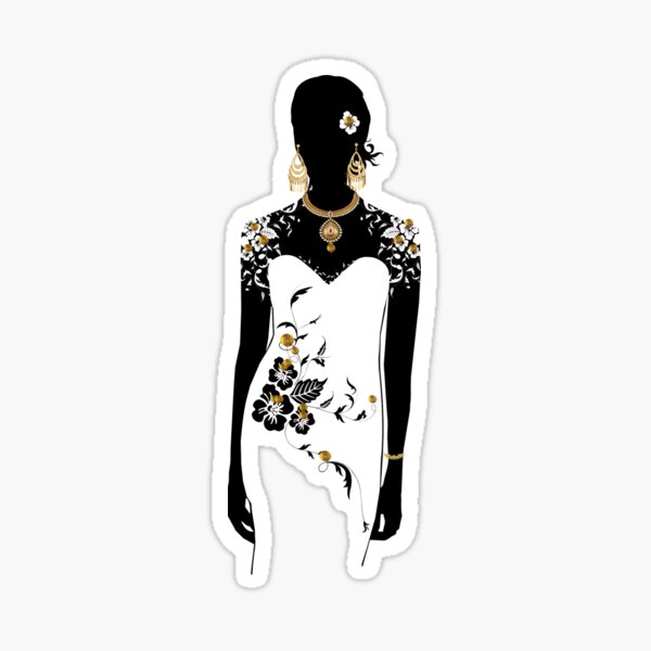 "IM THAT GIRL THAT DRESS WITH GOLD ACCENTS" Sticker for Sale by QWEENFIESTY | Redbubble