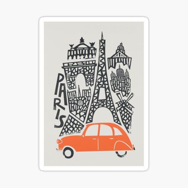 "Paris Vintage" Sticker for Sale by darabaileyines | Redbubble