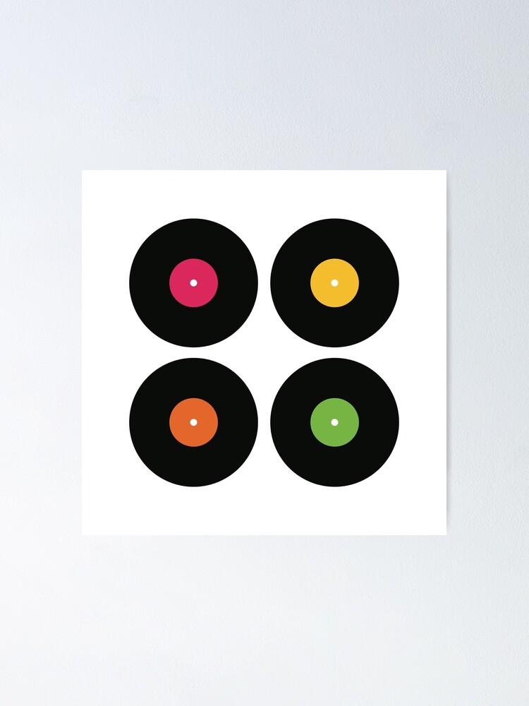 "Vinyl Records Sticker" Poster for Sale by Riana Williamson | Redbubble