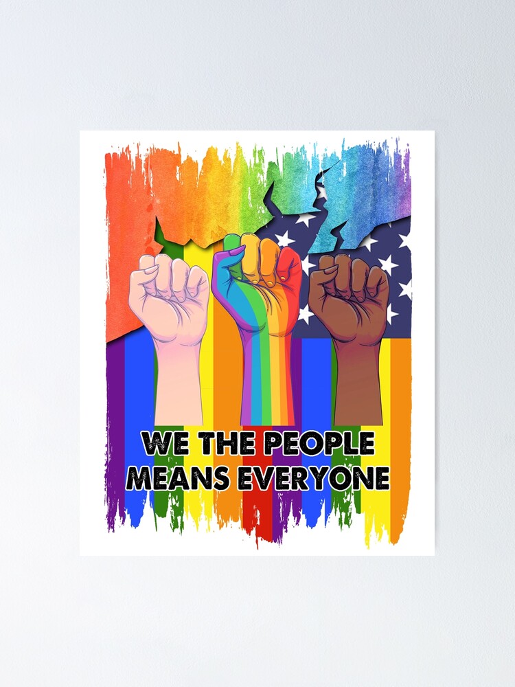 "We The People Means Everyone" Poster for Sale by mymysterycloset ...