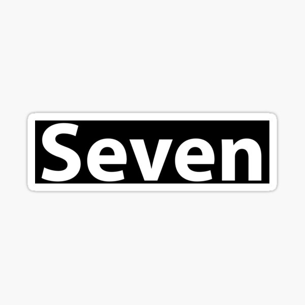 "Black and white seven" Sticker for Sale by Shiro-To-Koro | Redbubble