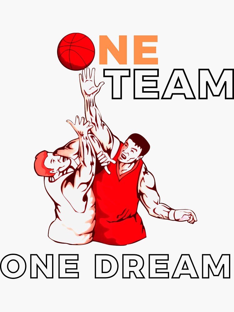 "One Team One Dream" Sticker for Sale by Barandov | Redbubble