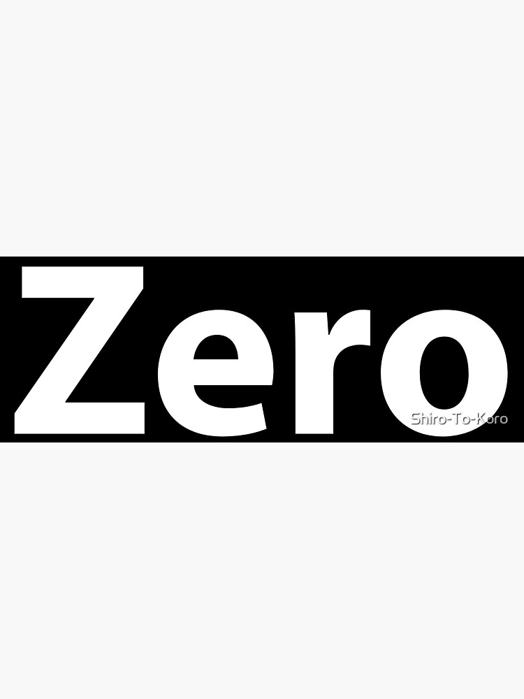 "Black and white zero" Sticker for Sale by Shiro-To-Koro | Redbubble