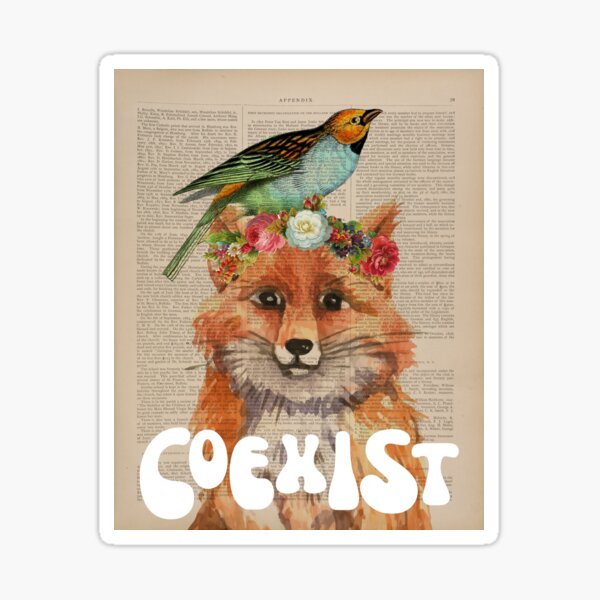 "Coexist" Sticker for Sale by SunnyDayStyle | Redbubble