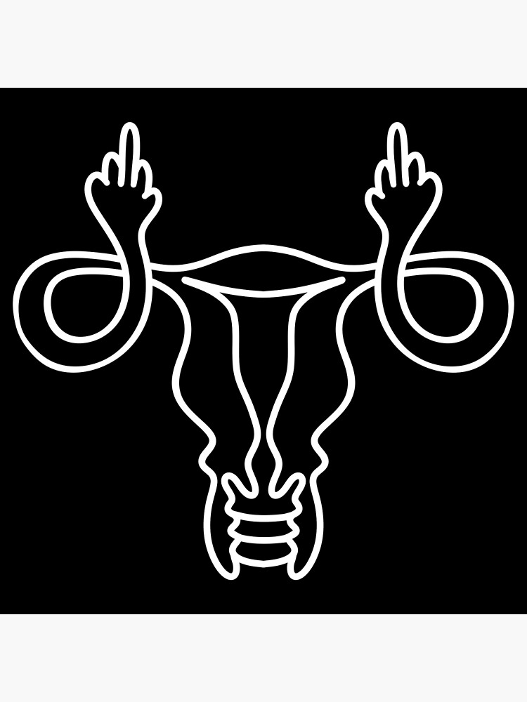 "Middle Finger Uterus, Flipping Off, " Photographic Print for Sale by ...