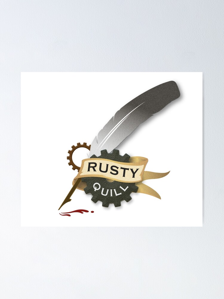 Poster « Rusty Quill Logo de l'entreprise », par RustyQuill | Redbubble