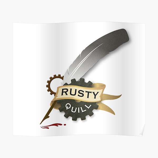 Poster « Rusty Quill Logo de l'entreprise », par RustyQuill | Redbubble