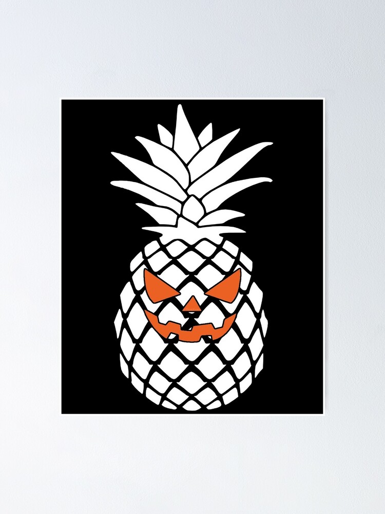 "Scary Pineapple Pumpkin" Poster for Sale by blue-king | Redbubble