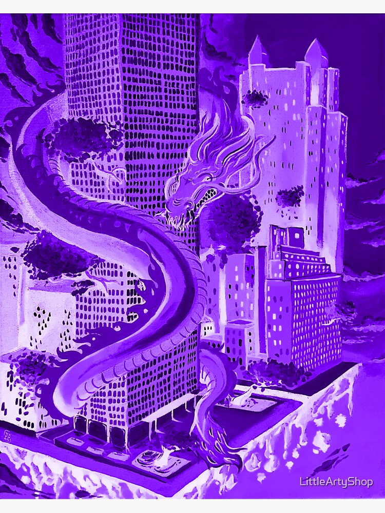 "Purple Dragon Inverted Series" Sticker for Sale by LittleArtyShop ...