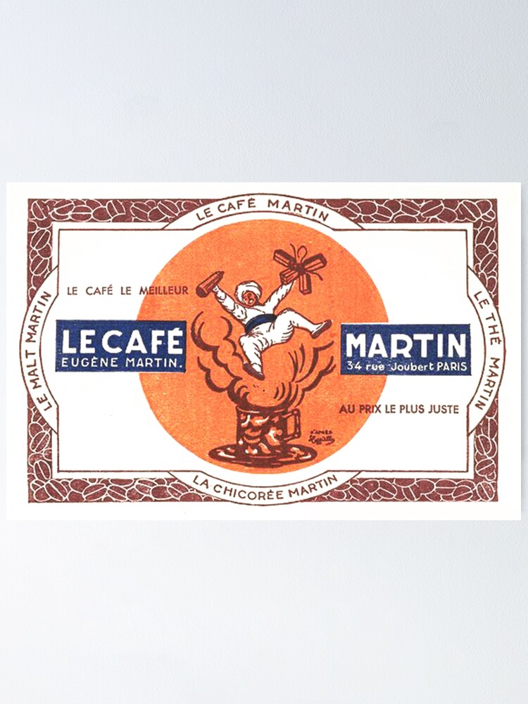 "le cafe martin" Poster for Sale by kristigrrison | Redbubble