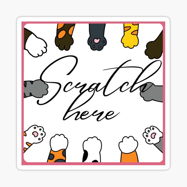 "Scratch here" Sticker for Sale by AKonGRBB | Redbubble