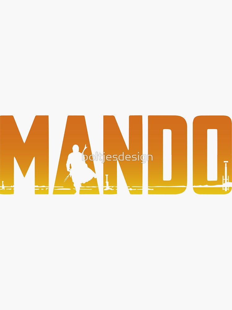 "Mando" Sticker for Sale by boltjesdesign | Redbubble