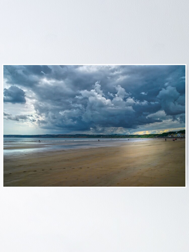"Filey Beach Moody Sky" Poster for Sale by Alisonchambers2 | Redbubble