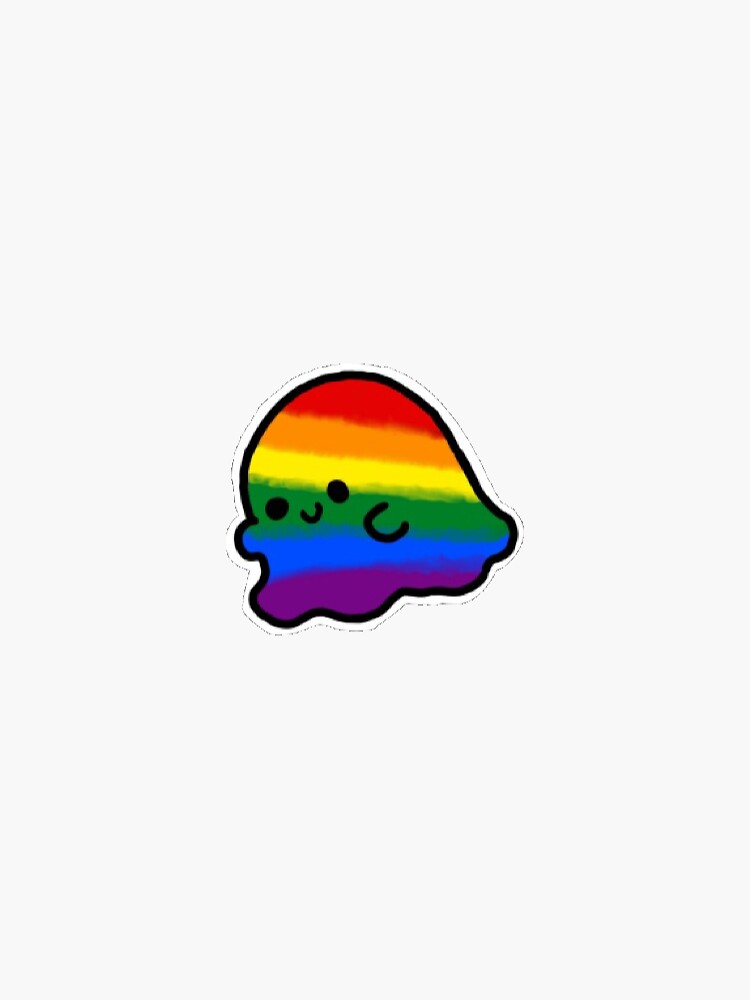 "Pride flag ghost" Sticker for Sale by AdrienDionysus | Redbubble