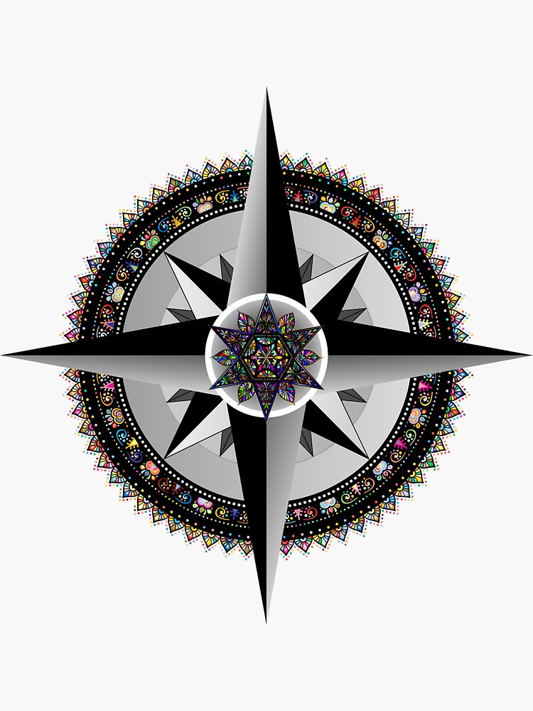 "Wind Rose Compass Noble Sailor Outfit Seafaring Sailing Mandala ...