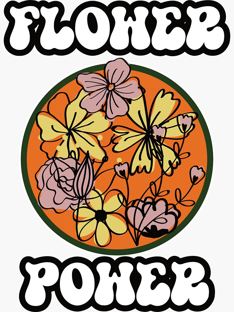 "Flower power" Sticker for Sale by Awag-Designs | Redbubble