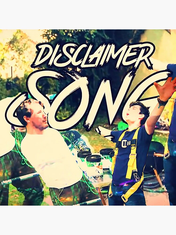 "Disclaimer Song" Sticker for Sale by charliesnedon | Redbubble