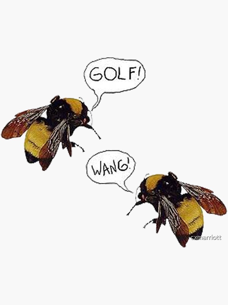 "BEES GOLF WANG" Sticker for Sale by cxmarriott | Redbubble