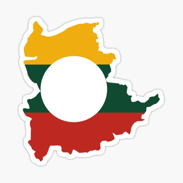 "Map Flag of Shan State, Myanmar" Sticker for Sale by mo91 | Redbubble