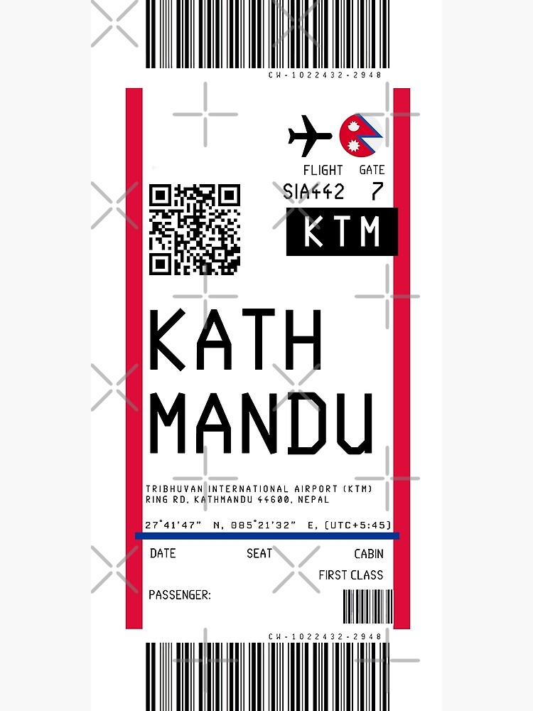 "Kathmandu Tribhuvan International Airport (KTM) Boarding Pass ...