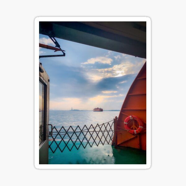 "Staten Island Ferry Lady Liberty Boat New York City " Sticker for Sale ...