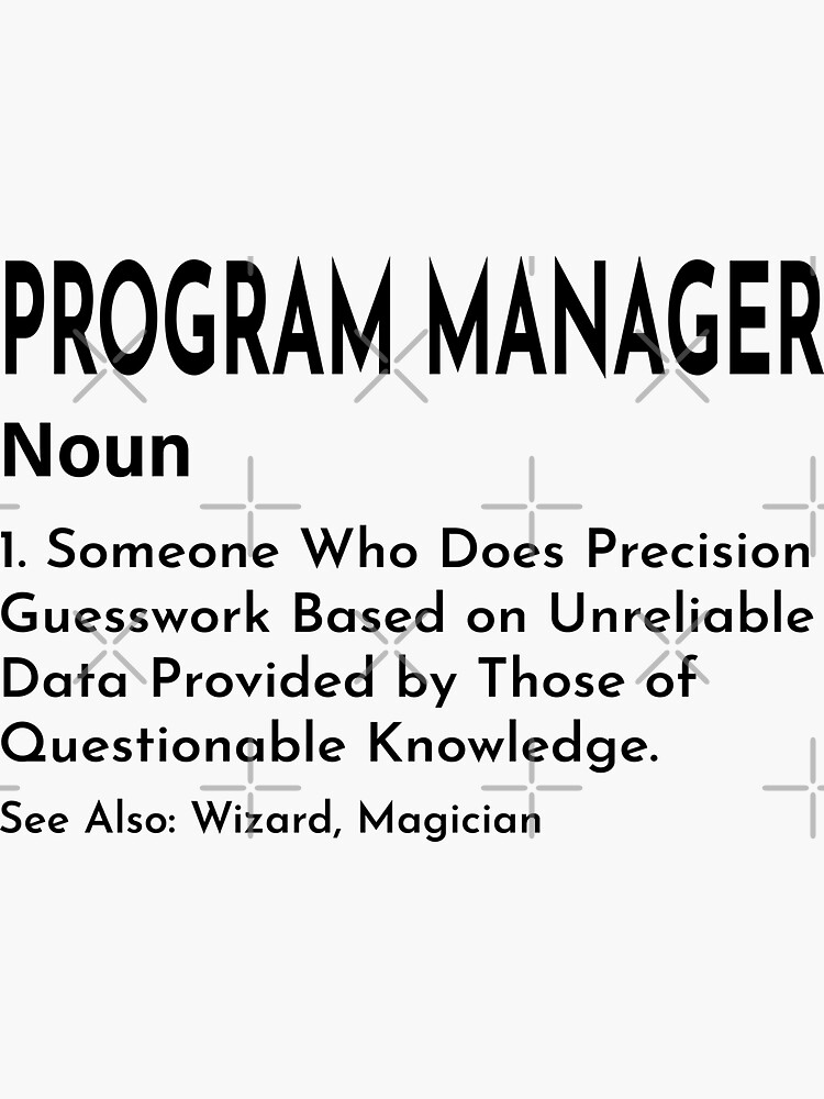 "Program Manager Definition Defined Meaning Ceo Wizard Funny Noun ...