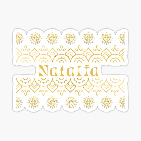 "Mandala Flowers names Natalia" Sticker for Sale by InesStrzem | Redbubble