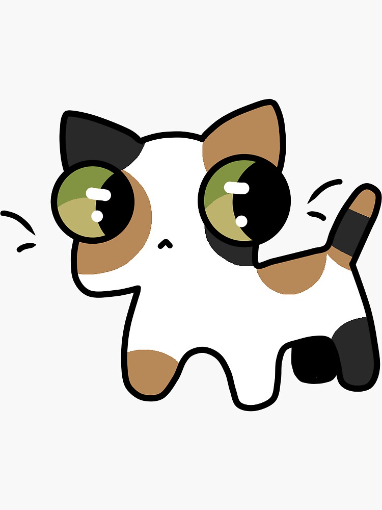 "Calico Disturbed Cat" Sticker for Sale by KyrynsArt | Redbubble