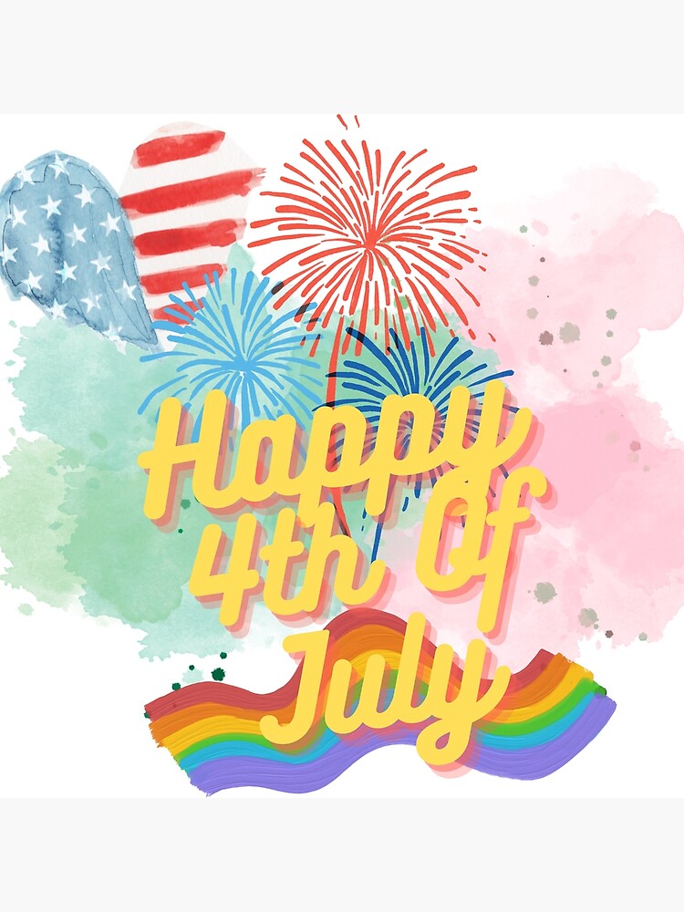 "Happy 4th of July, American LGBT Pride" Poster for Sale by MBDesignArt ...