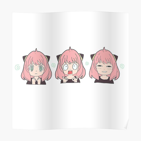 "Anya Face reactions" Poster for Sale by PokeyPoke | Redbubble