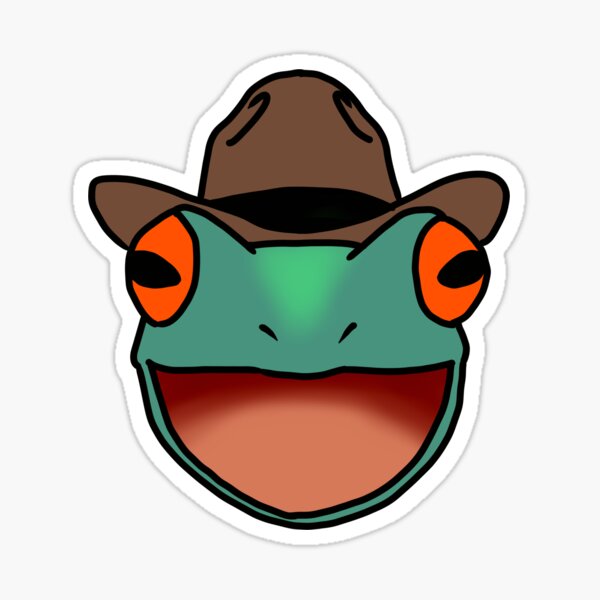 "Frog cowboy meme" Sticker for Sale by pineapplecheese | Redbubble