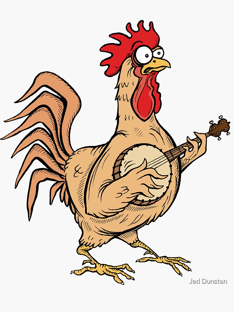 "Banjo Plucker " Sticker for Sale by Jed Dunstan | Redbubble