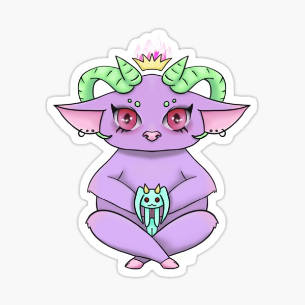 "Kawaii Cuddle Demon" Sticker for Sale by ZombieCheshire | Redbubble